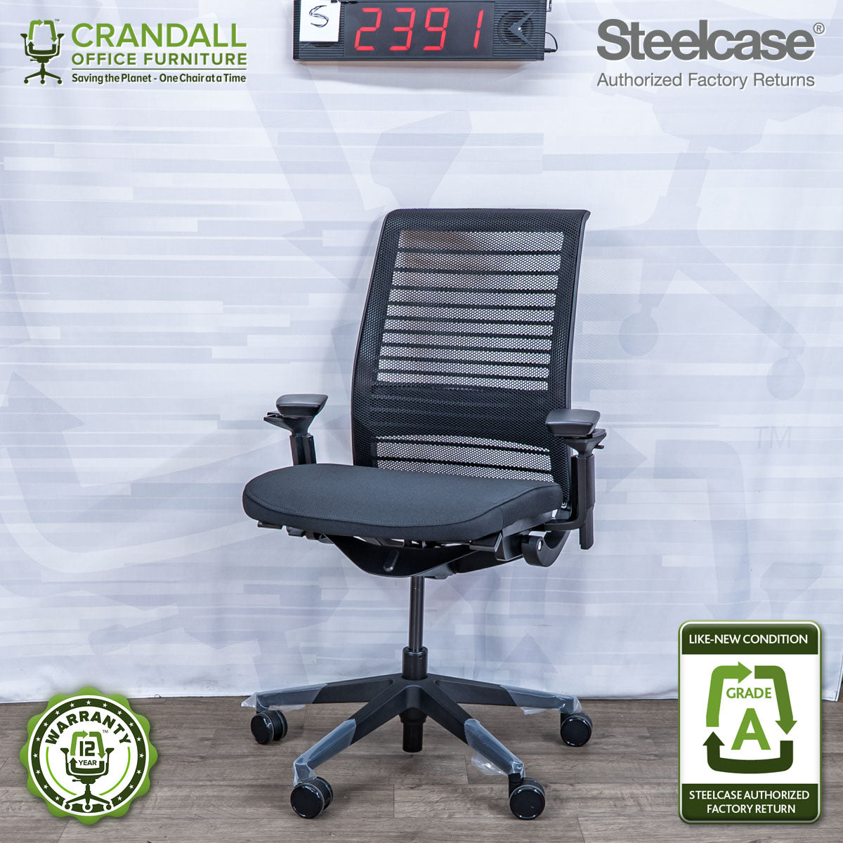 S-2391 - Steelcase V2 Think - Grade A – Crandall Office Furniture
