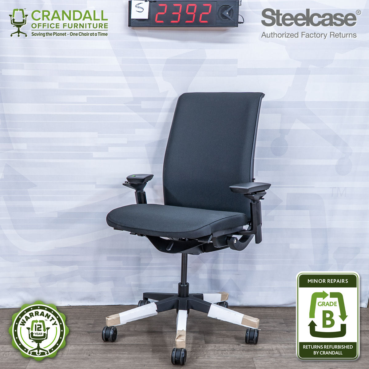 S-2392 - Steelcase V2 Think - Grade B – Crandall Office Furniture