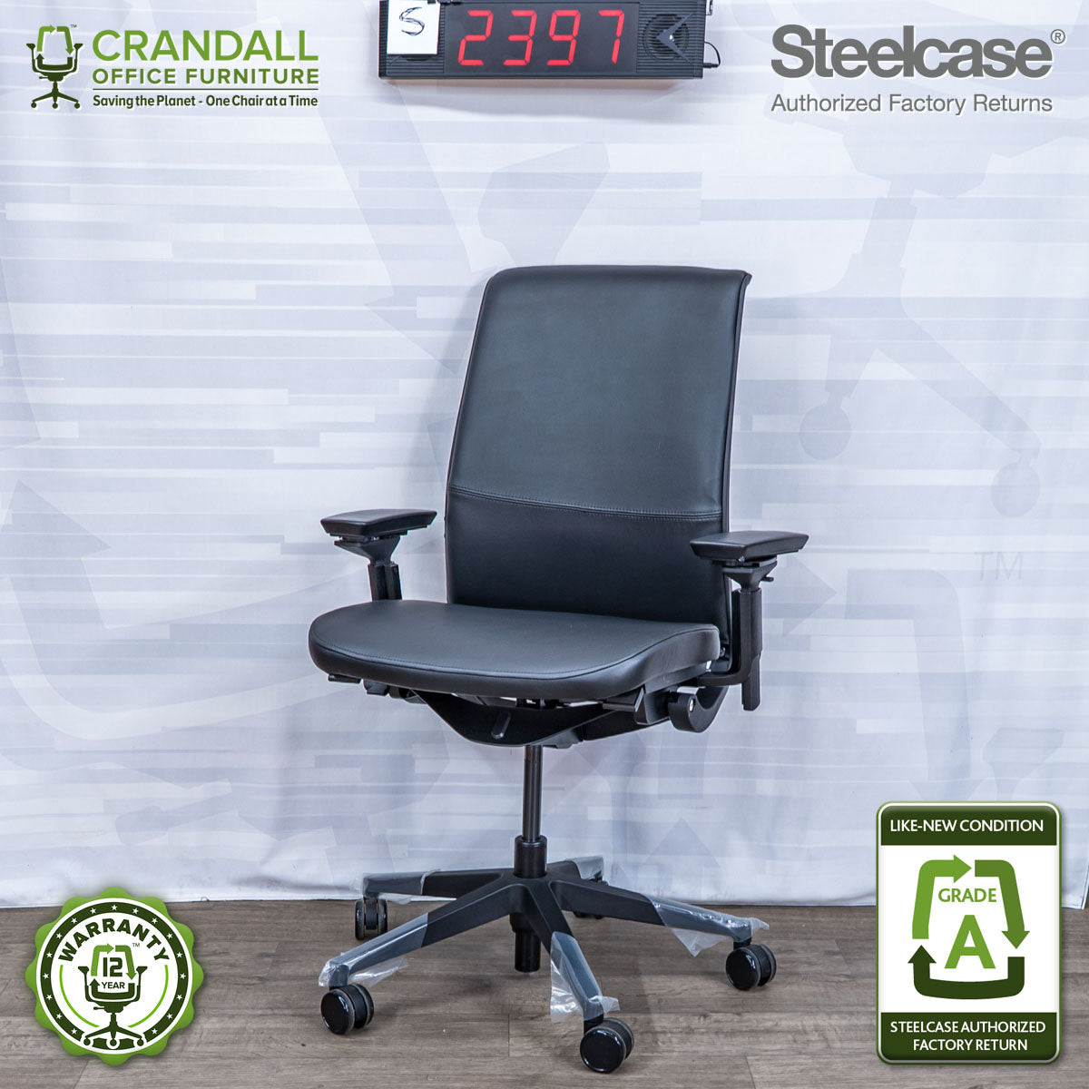 S-2397 - Steelcase V2 Think - Grade A – Crandall Office Furniture