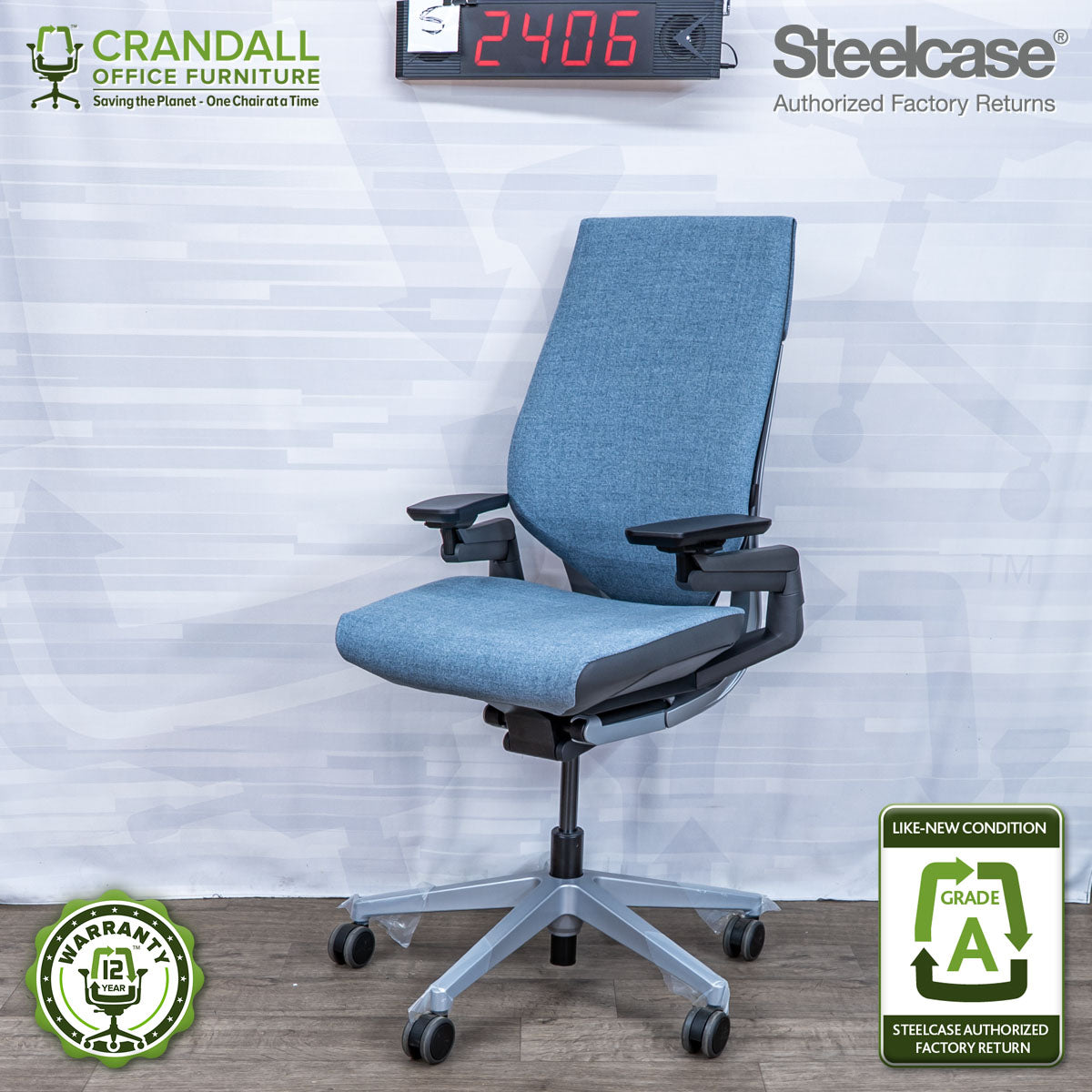 S-2406 - Steelcase Gesture - Grade A – Crandall Office Furniture