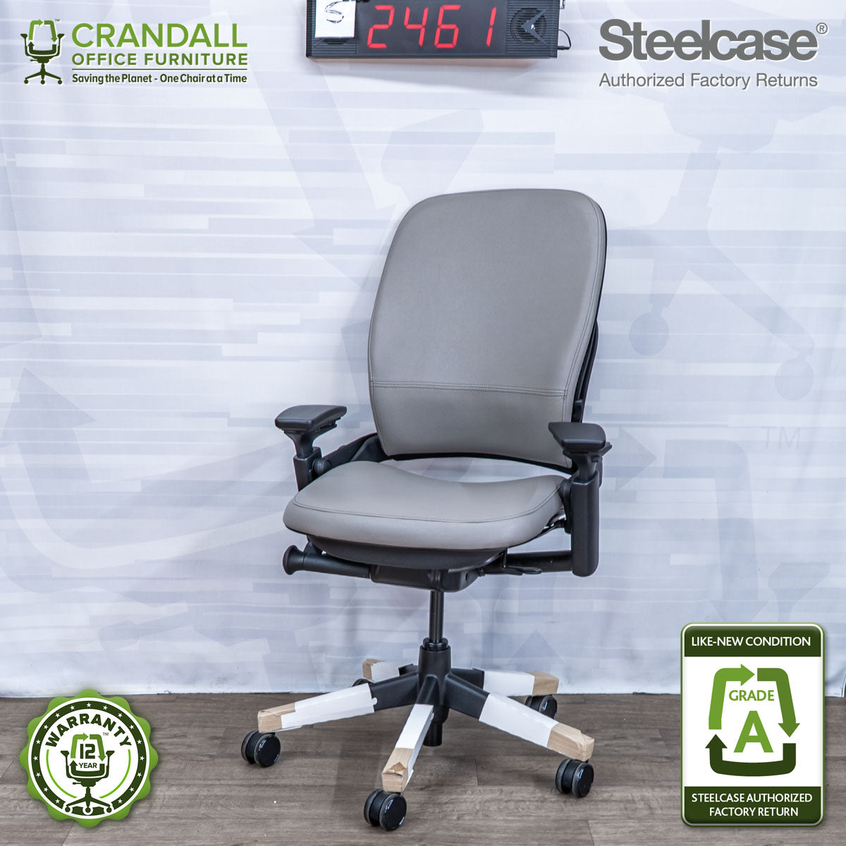 S-2461 - Steelcase V2 Leap - Grade A – Crandall Office Furniture