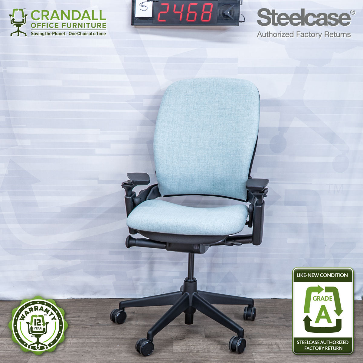 S-2468 - Steelcase V2 Leap - Grade A – Crandall Office Furniture