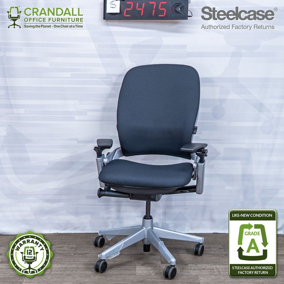 S-2475 - Steelcase V2 Leap - Grade A – Crandall Office Furniture