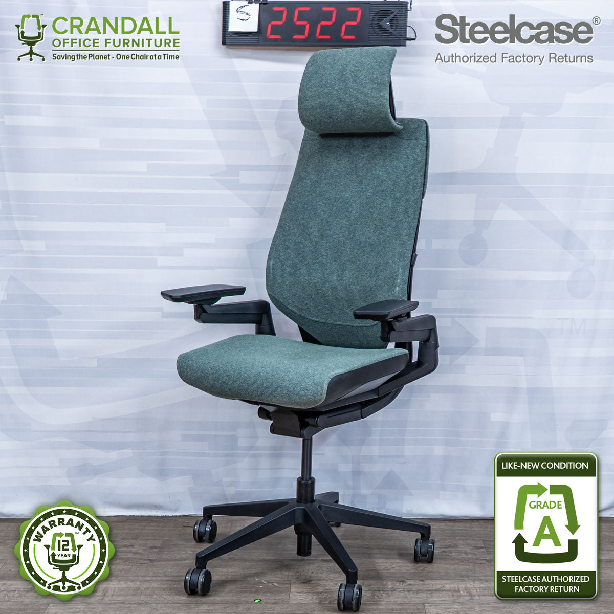 S-2522 - Steelcase Gesture with Headrest - Grade A – Crandall Office ...
