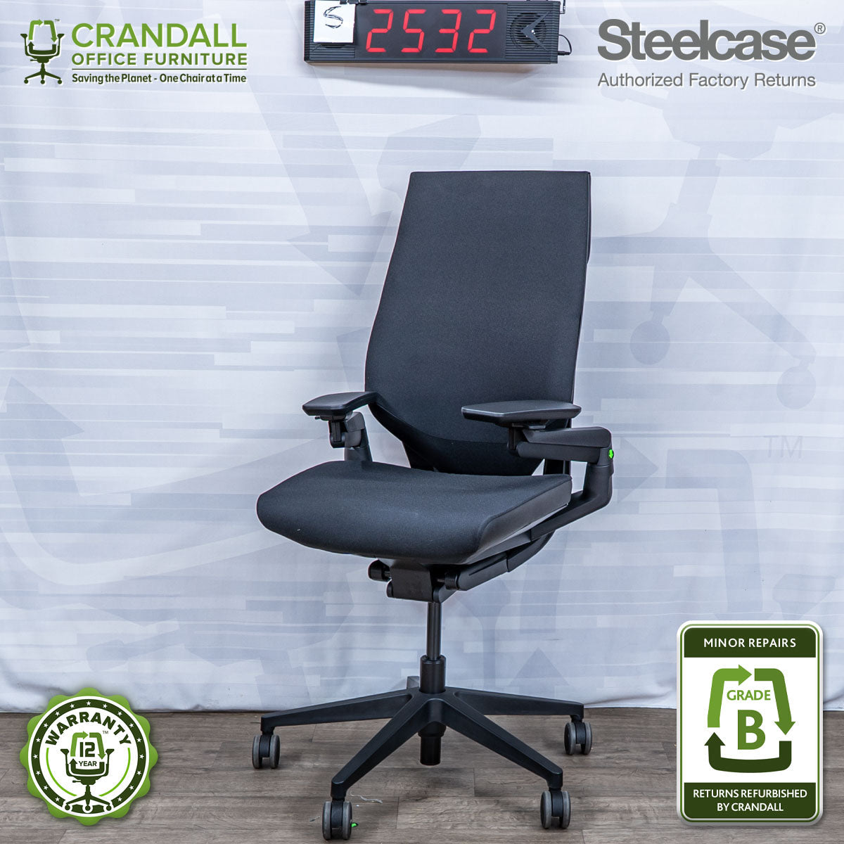 S-2532 - Steelcase Gesture - Grade B – Crandall Office Furniture