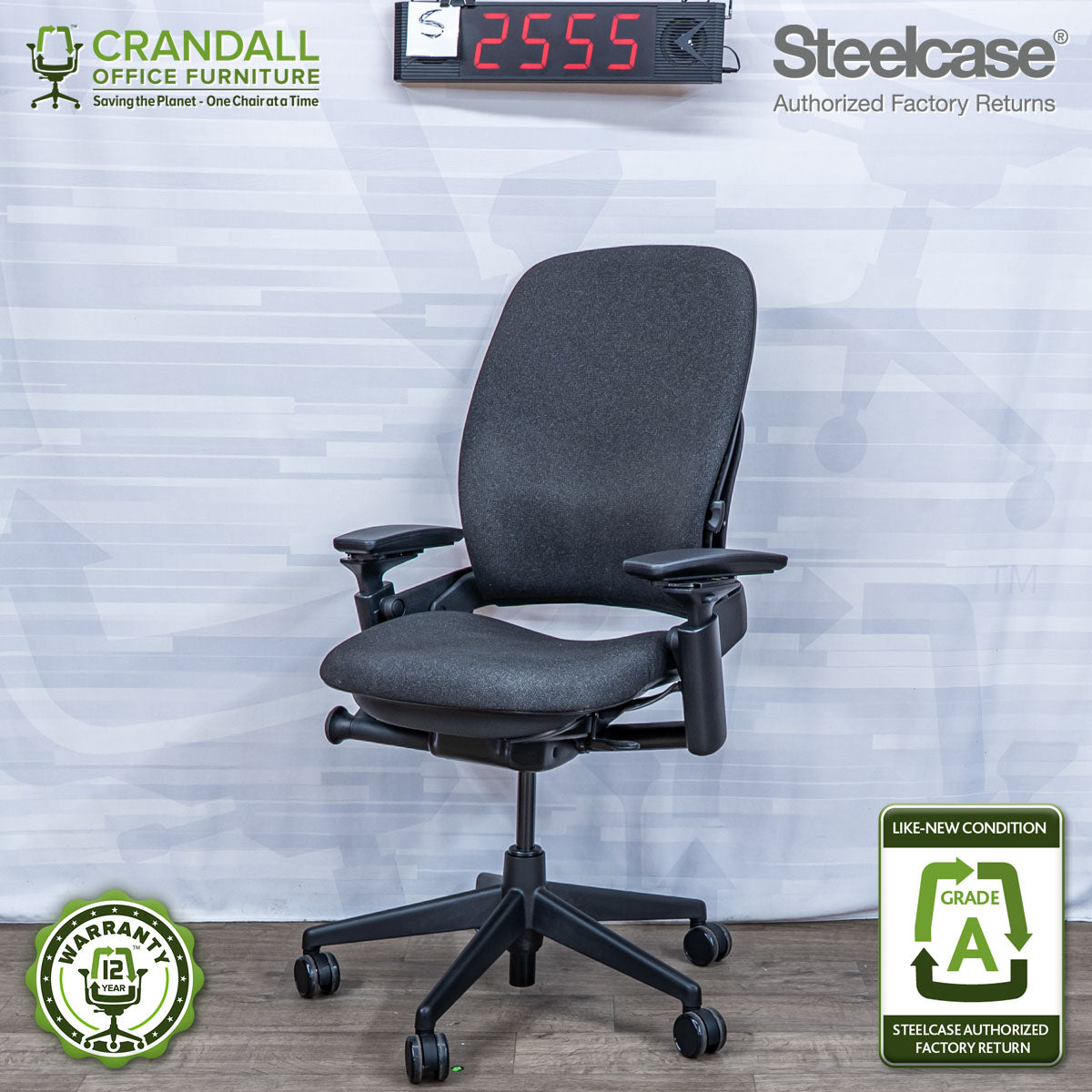 S-2555 - Steelcase V2 Leap - Grade A – Crandall Office Furniture