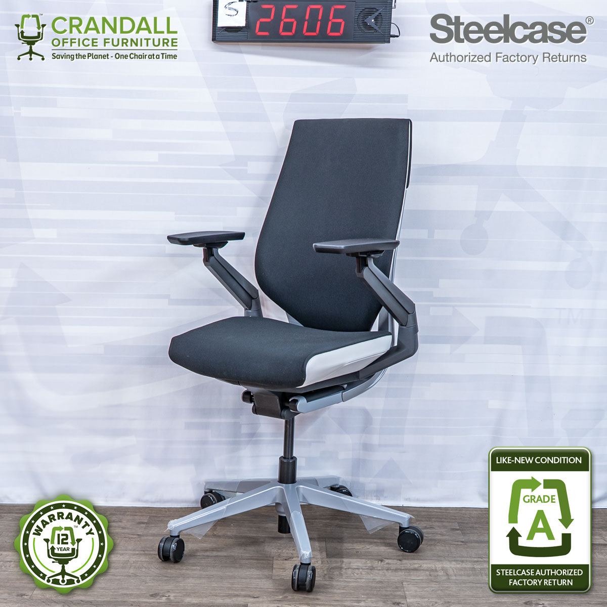 S-2606 - Steelcase Gesture - Grade A – Crandall Office Furniture