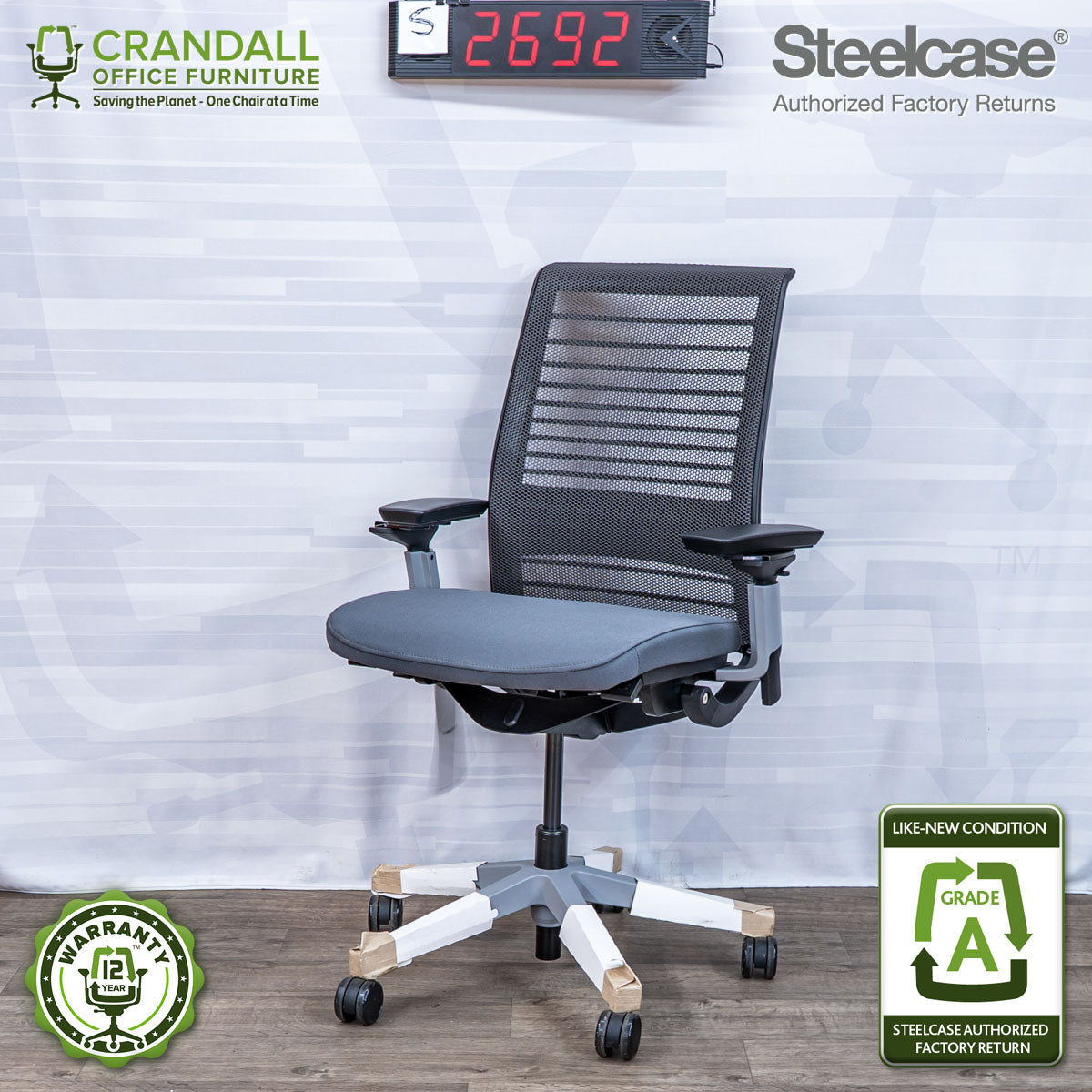 S-2692 - Steelcase V2 Think - Grade A – Crandall Office Furniture
