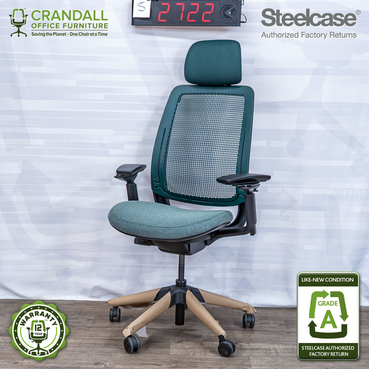 S-2722 - Steelcase Series 2 with Headrest - Grade A – Crandall Office ...