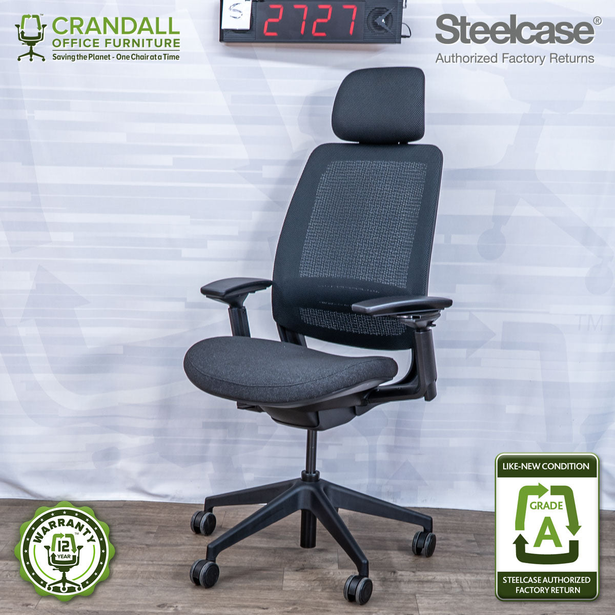 S-2727 - Steelcase Series 2 with Headrest - Grade A – Crandall Office ...