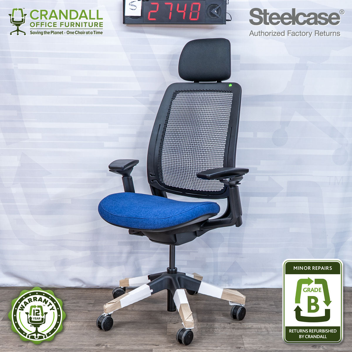 S-2742 - Steelcase Series 2 with Headrest - Grade B – Crandall Office ...