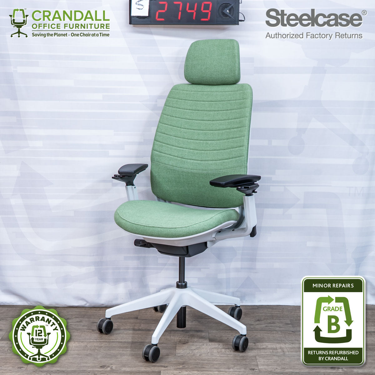 S-2749 - Steelcase Series 2 with Headrest - Grade B – Crandall Office ...