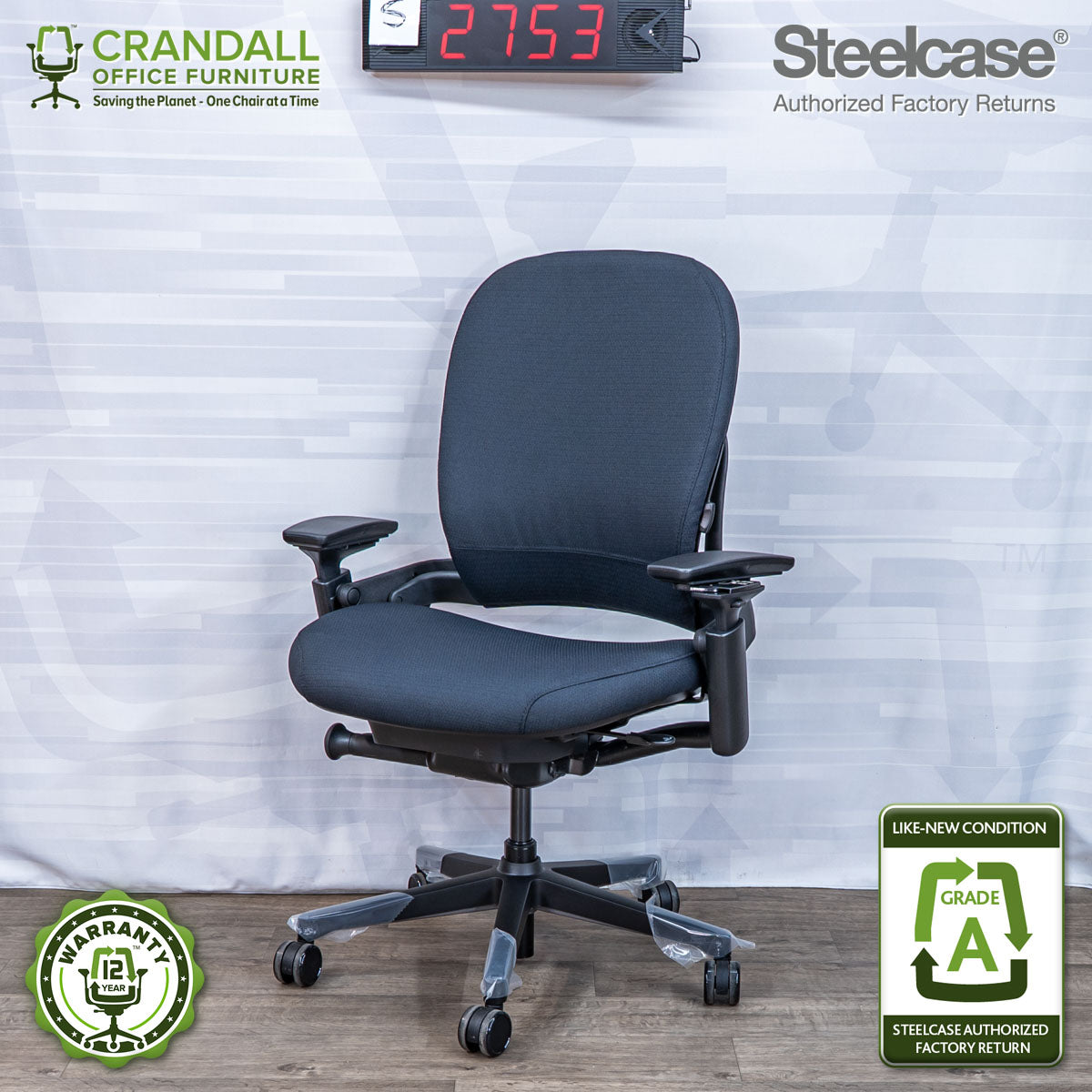 S-2753 - Steelcase Leap Plus - Grade A – Crandall Office Furniture