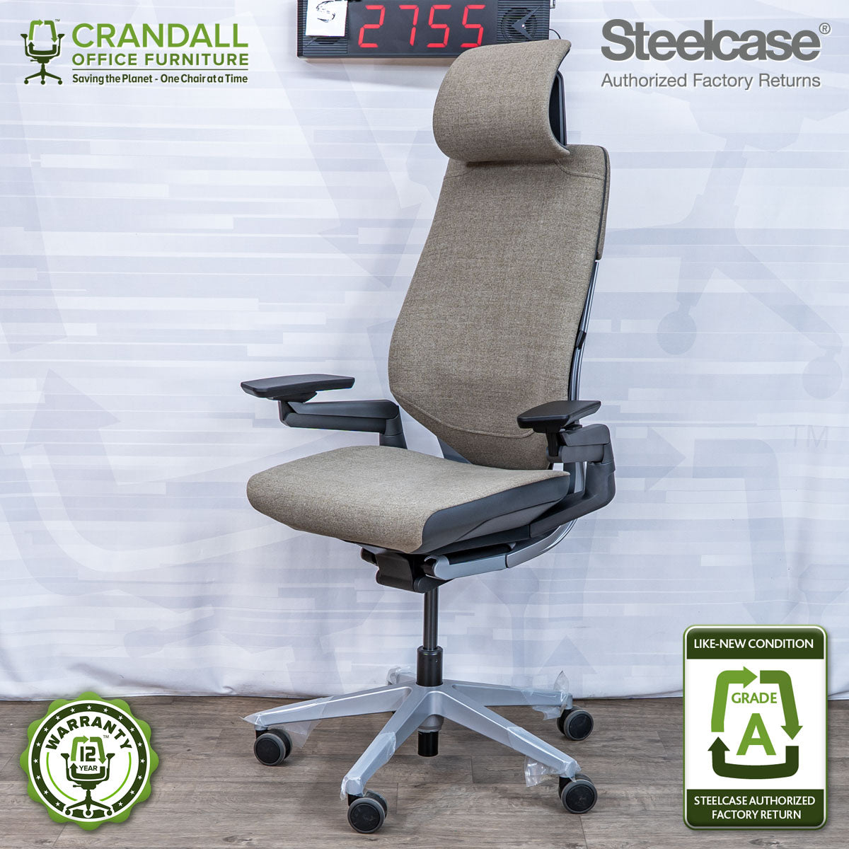 S-2755 - Steelcase Gesture with Headrest - Grade A – Crandall Office ...