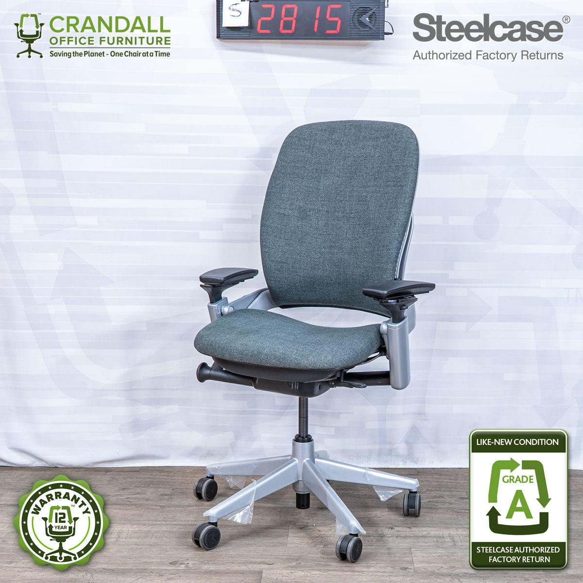 S-2815 - Steelcase V2 Leap - Grade A – Crandall Office Furniture