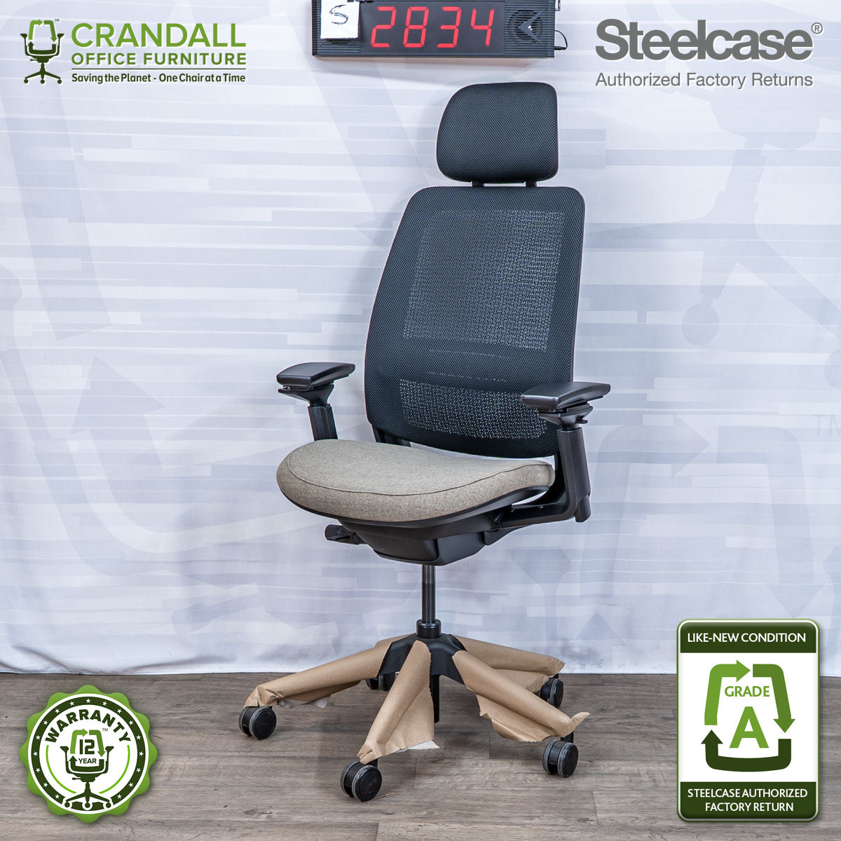 S-2834 - Steelcase Series 2 with headrest - Grade A – Crandall Office ...
