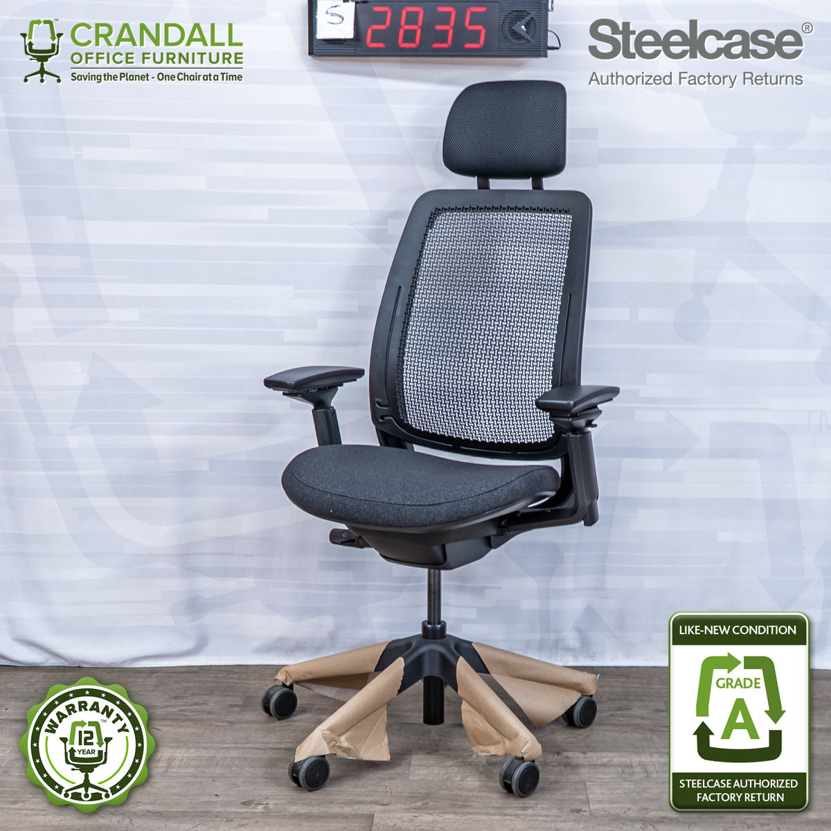 S-2835 - Steelcase Series 2 with Headrest - Grade A – Crandall Office ...