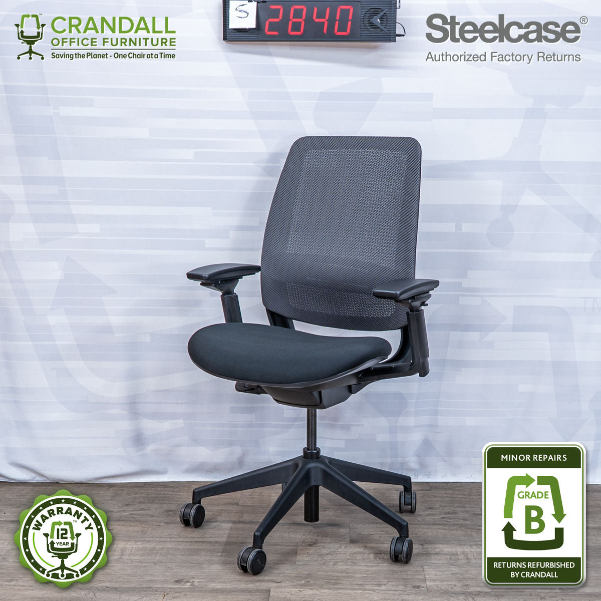 S-2840 - Steelcase Series 2 - Grade B – Crandall Office Furniture