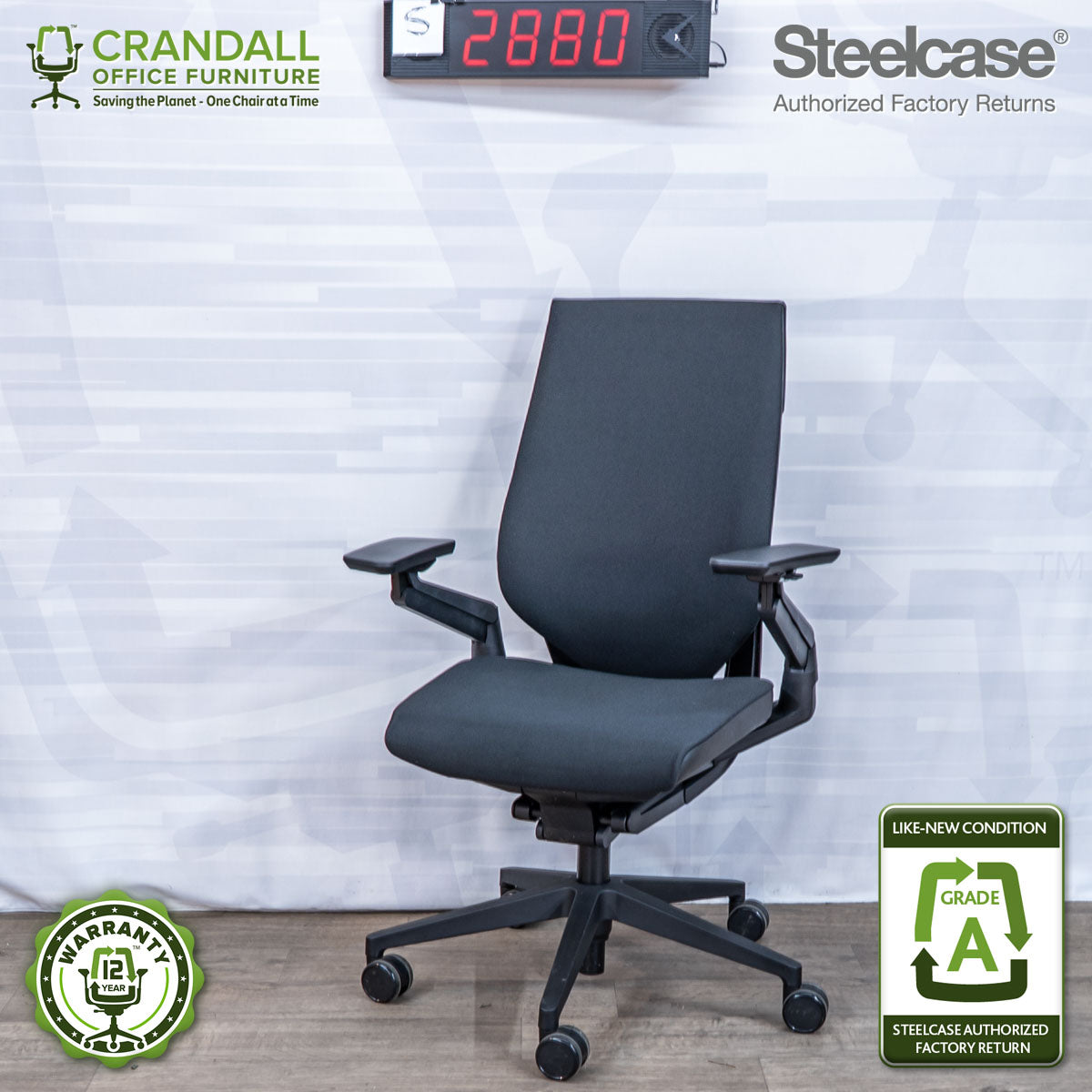 S-2880 - Steelcase Gesture - Grade A – Crandall Office Furniture