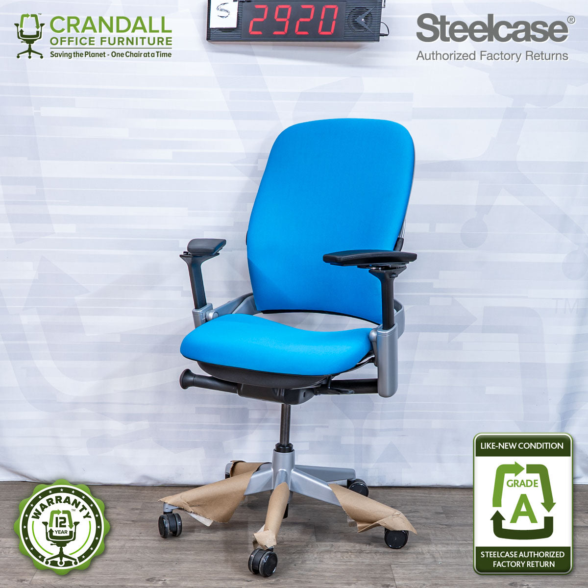 S-2920 - Steelcase V2 Leap - Grade A – Crandall Office Furniture