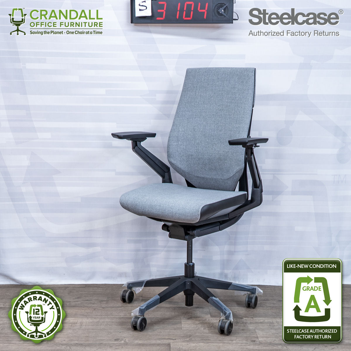S-3104 - Steelcase Gesture - Grade A – Crandall Office Furniture