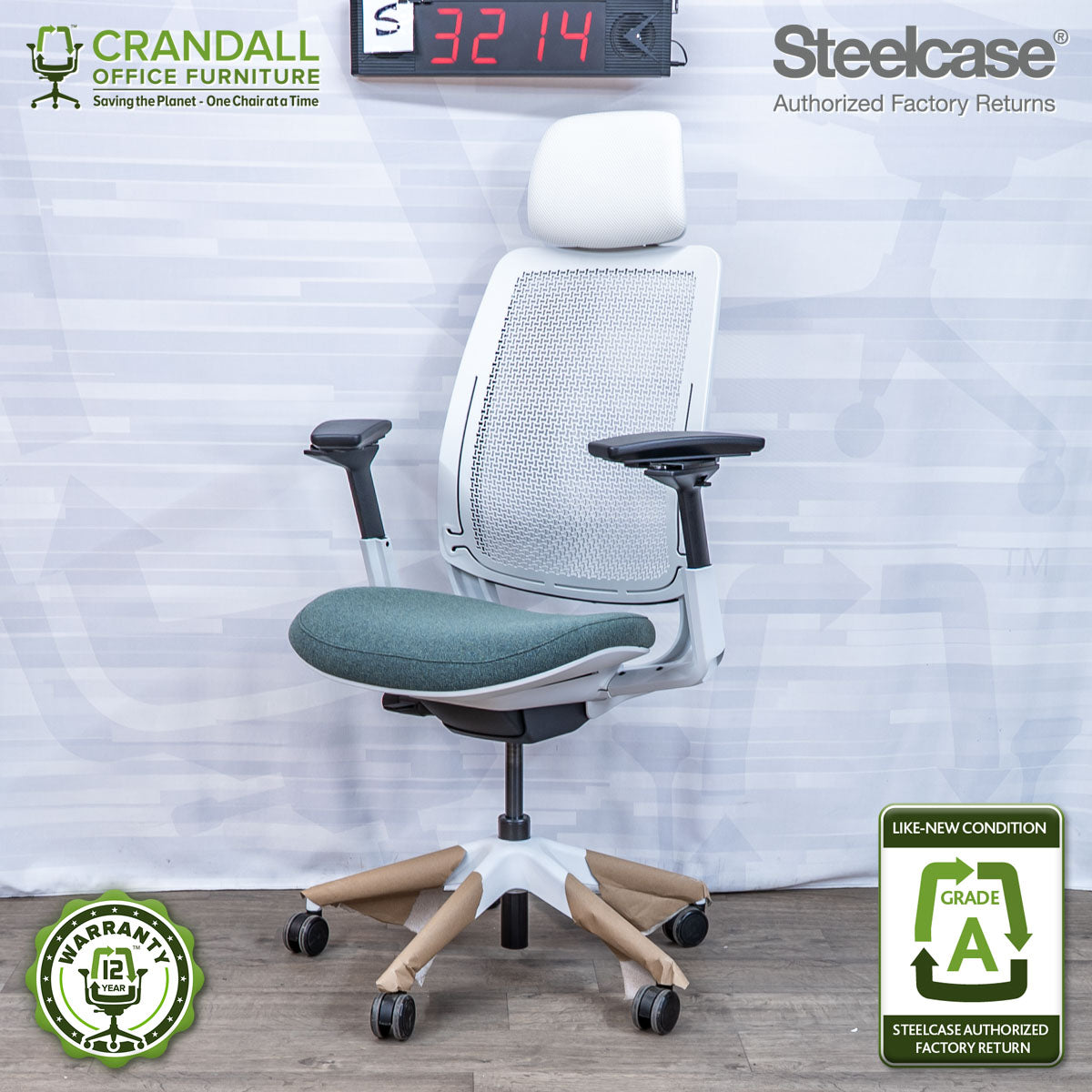 S-3214 - Steelcase Series 2 with Headrest - Grade A – Crandall Office ...