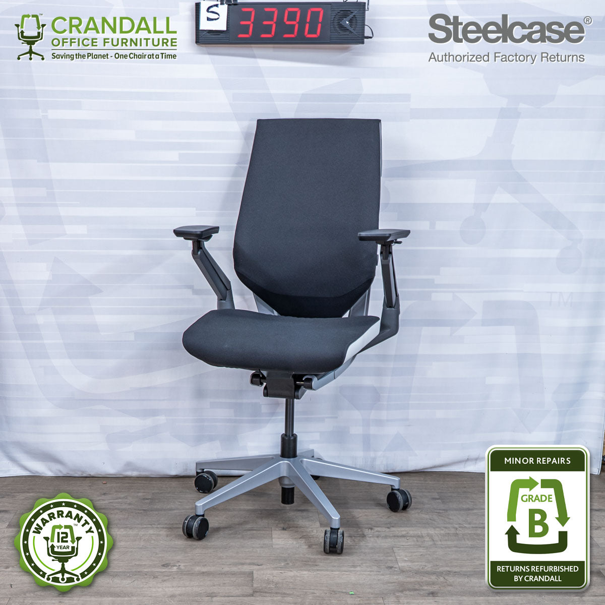 S-3390 - Steelcase Gesture - Grade B – Crandall Office Furniture