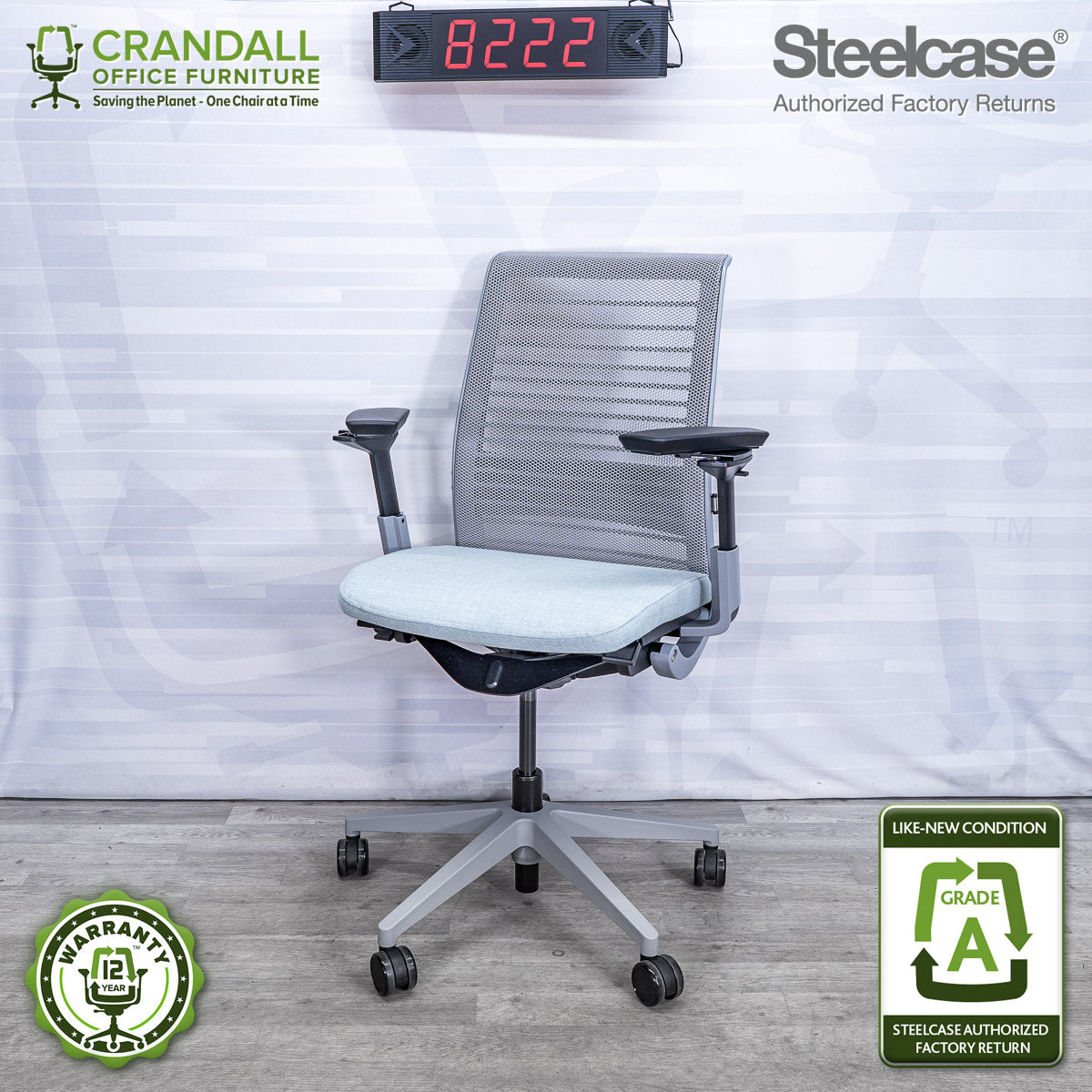 8222 - Steelcase V2 Think - Grade A – Crandall Office Furniture