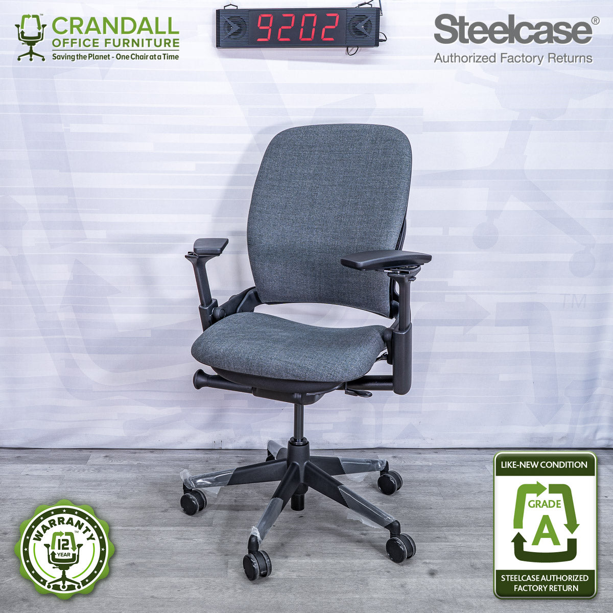 9202 - Steelcase V2 Leap - Grade A – Crandall Office Furniture